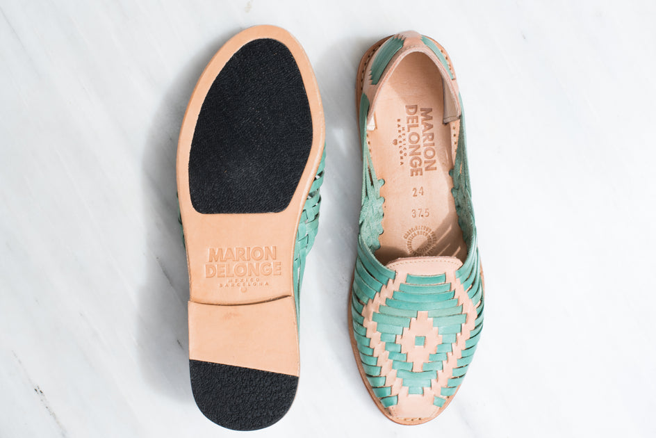 Huaraches Mexicanos Sandalias de Piel - Marion DeLonge - Romina Mint