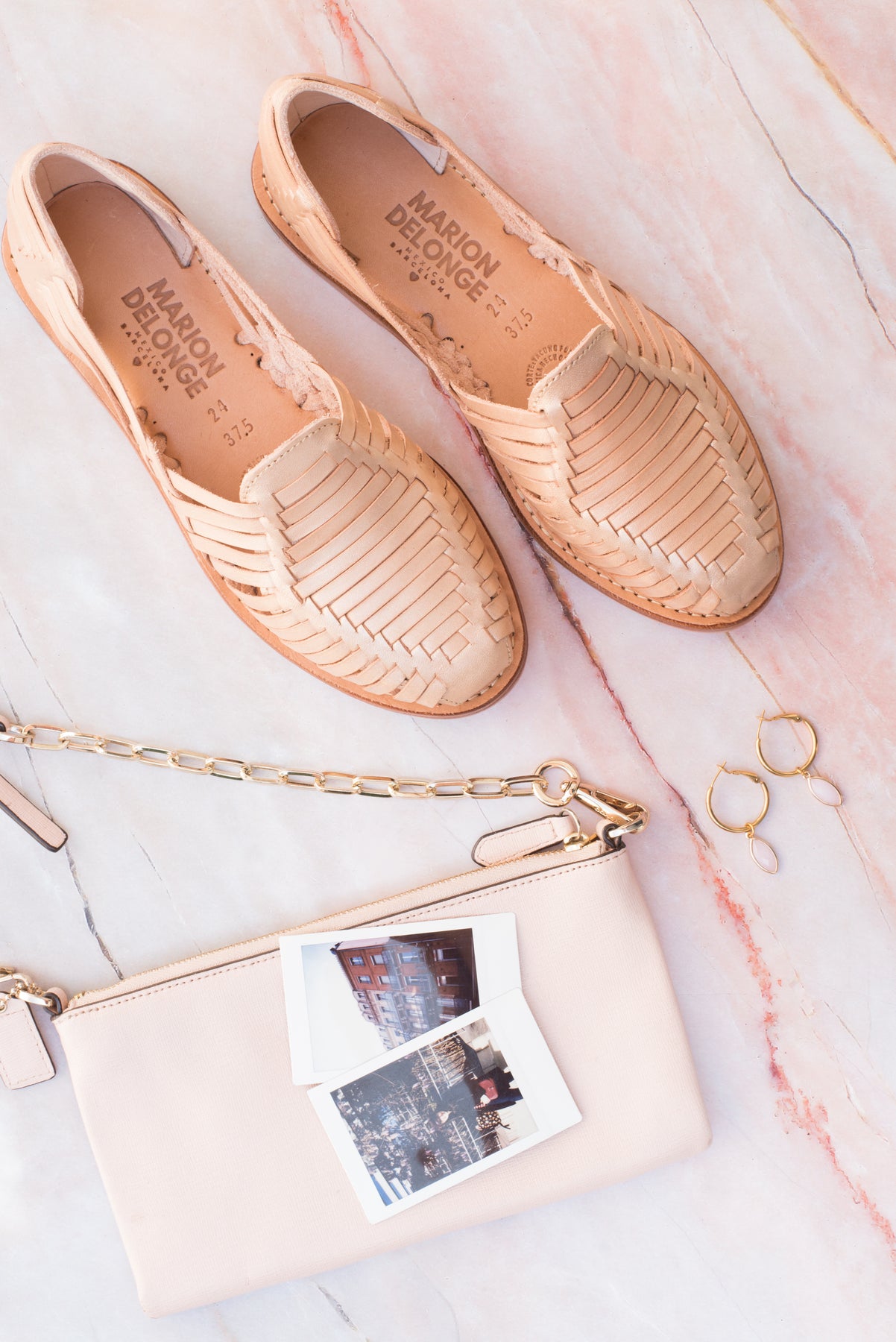 Huaraches Mexicanos Sandalias de Piel - Marion DeLonge - María Natural Gold